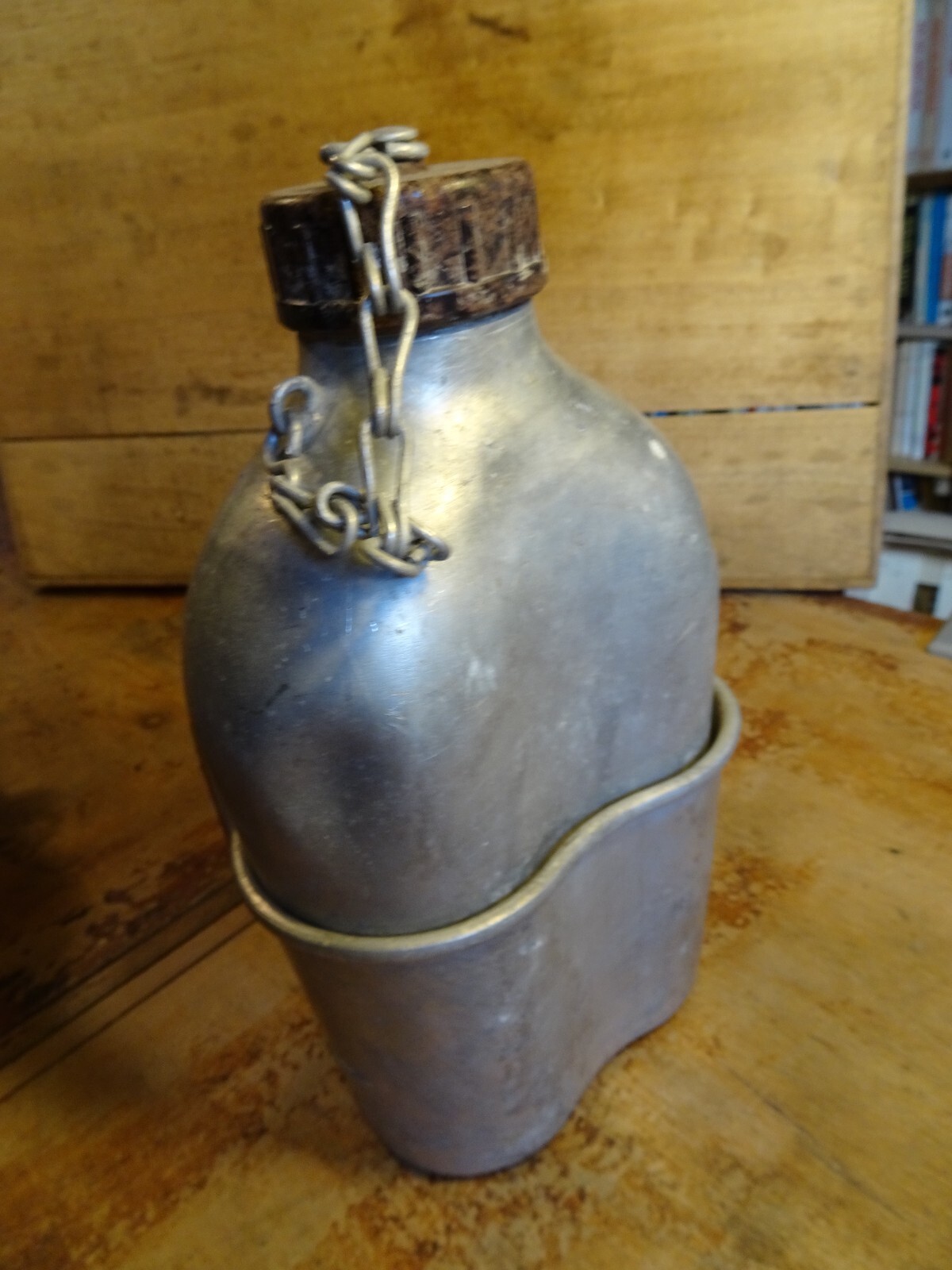 ancienne Gourde+Gamelle militaire - Cantine soldat aluminium A Bourgeat ...