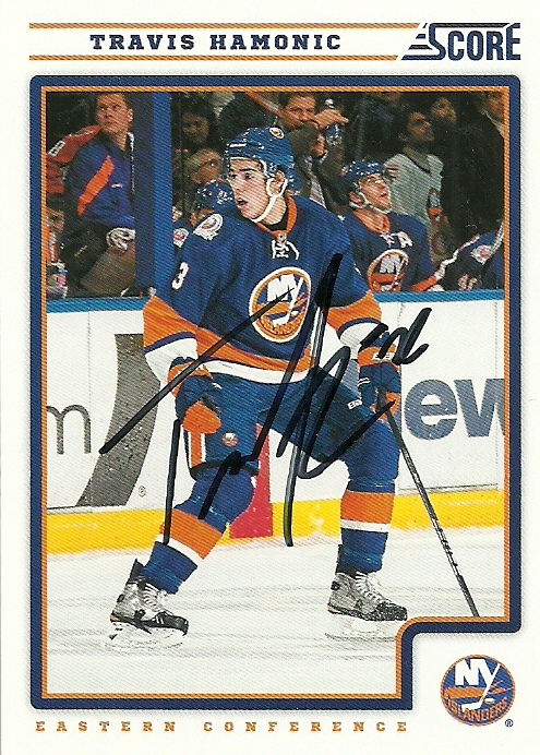 Travis Hamonic Signed Autograph 2012-13 Score New York Islanders Card ...