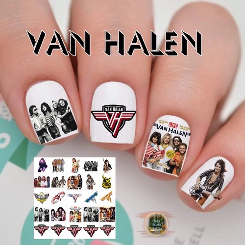 Van Halen Waterslide Nail Art Decals Set of 50 Instructions Included ...