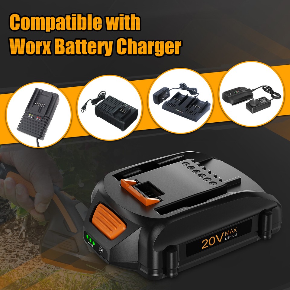Replacement for WORX 20V WA3520 WA3525 WA3512 Trimmer Battery 3.5Ah ...