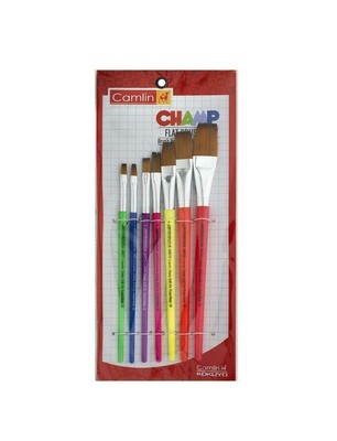 Pack of 7 Camlin Champ Flat Brush Set art craft artist school drawing ...