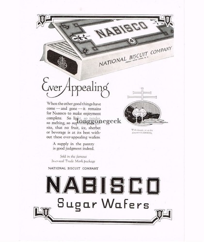 1921 National Biscuit Co. Nabisco Sugar Wafers Cookies Vintage Print Ad ...
