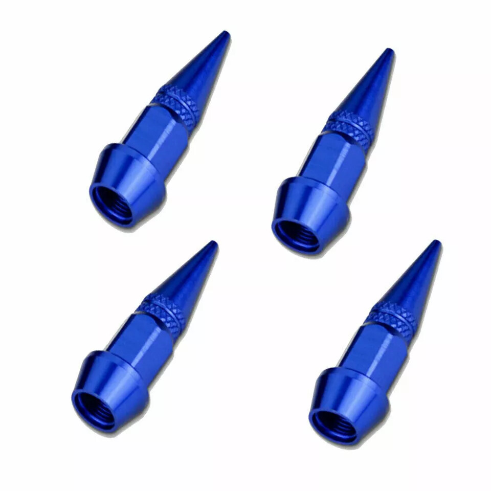 4pcs Red Aluminum Bullet Spike Wheel Tire Valve Stem Cap Car Truck Air ...