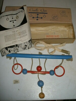 Vntg Hanging Crib Toy 'Cradle Gym' Childhood Interest Right Time Toys ...