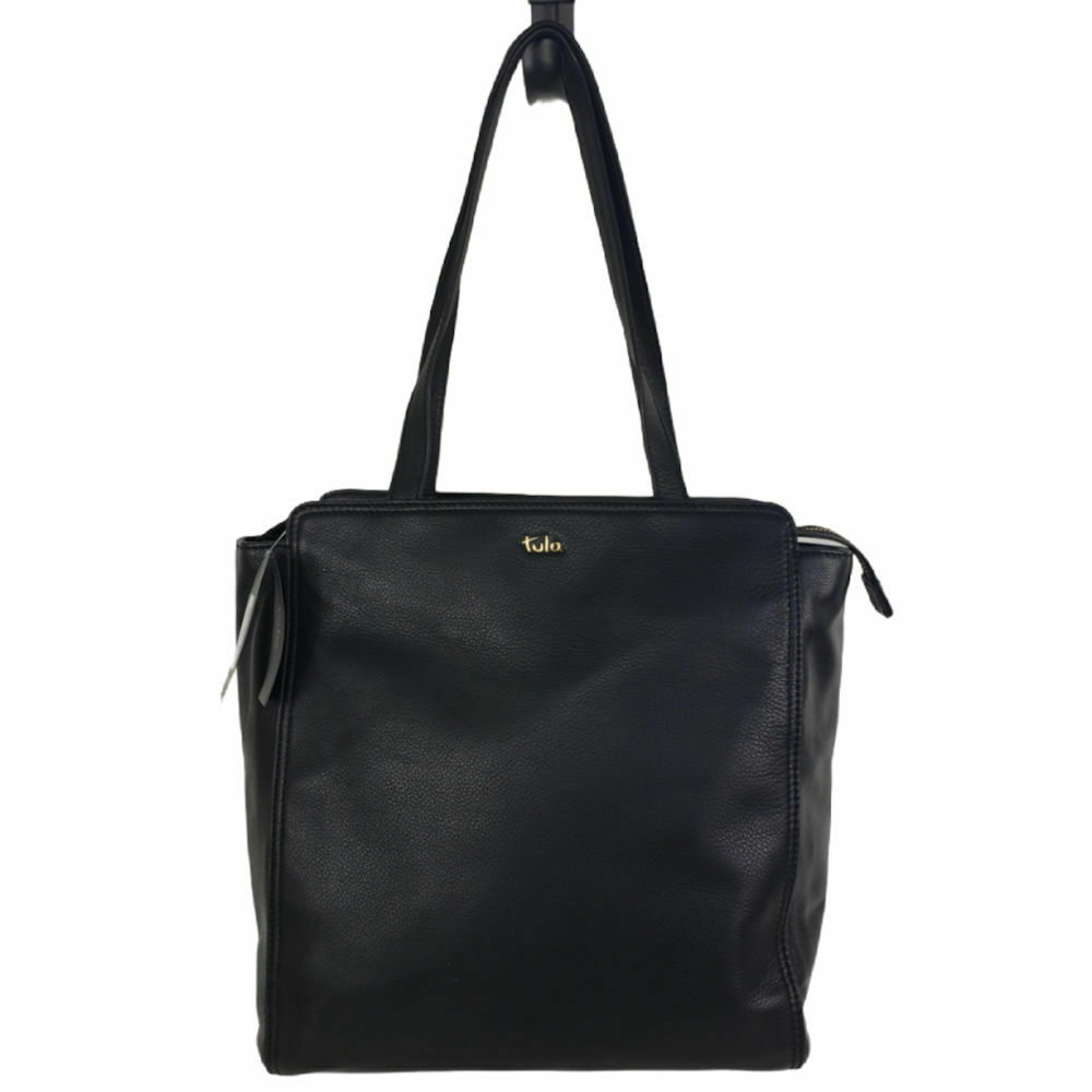Tula England Purse Nappa Original Ziptop Tote Black Leather - BX69 ...