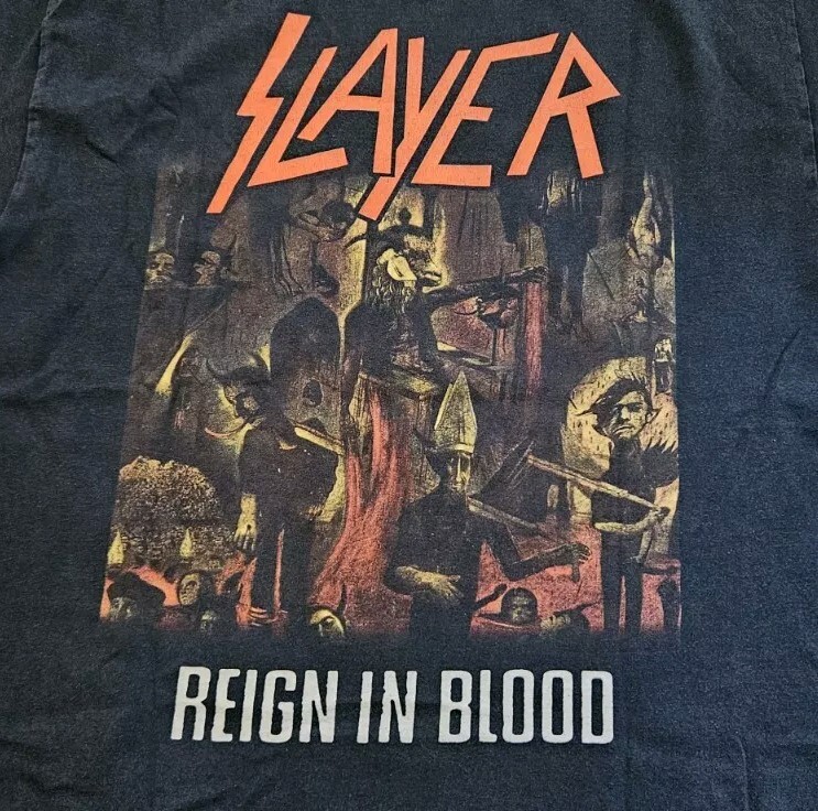 Vintage Slayer Reign In Blood 1986-1987 Tour T-Shirt … - Gem