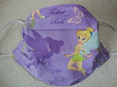 FACE MASK - ADULT - "TINKERBELL" - NEW - REVERSIBLE - HOMEMADE | eBay