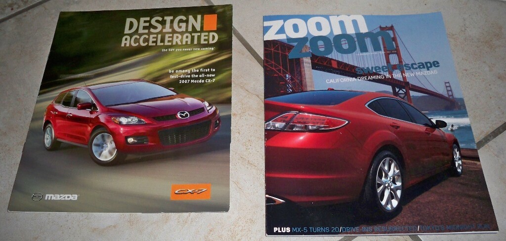 Lot of 2: Mazda Zoom Zoom Magazine - Fall 2008; Design Accelerated CX-7 ...
