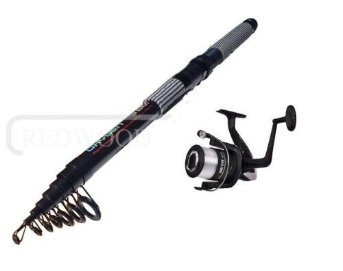 Oxygen Telescopic Fishing Rod 8ft/9ft/10ft/12ft +Beta FD Reel Line Size ...
