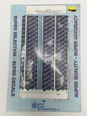 WWI German Lozenge Camo Pattern Five Color Day Scheme Upper Wing 48-426 ...