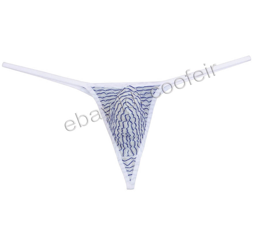 Men Mussy Mesh Micro Thong Underwear Mini Bikini T-Back Guys Sexy Sheer ...