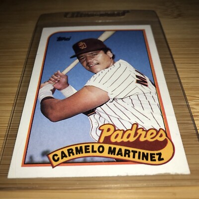 1989 Topps Error baseball card Carmelo Martinez front/ Lance Johnson ...
