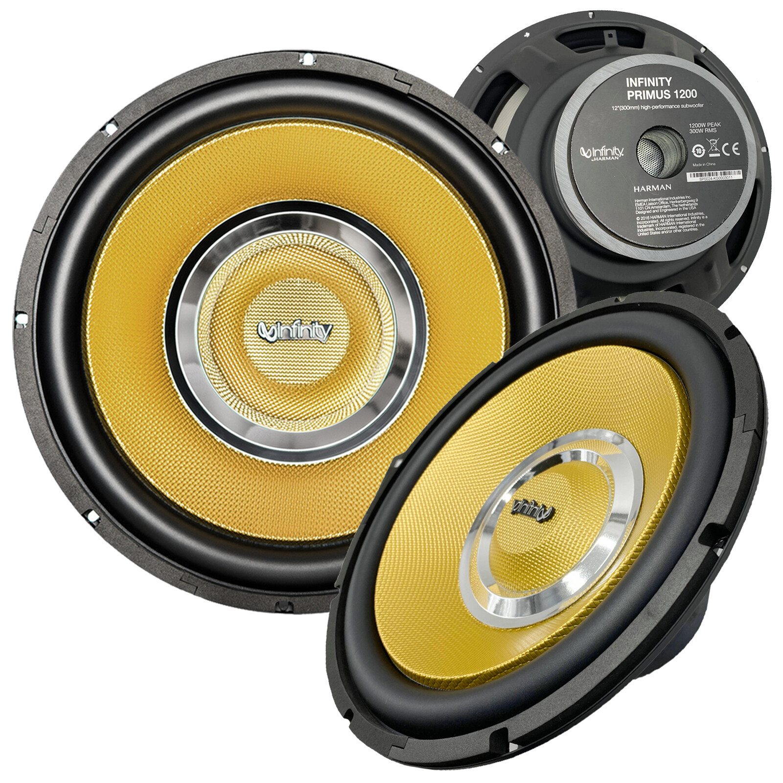 1x Infinity PRIMUS 1200 12" Inch 1200W Car Audio Subwoofer High ...