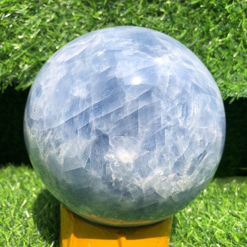 7.6LB Natural blue calcite quartz crystal ball mineral specimen healing ...