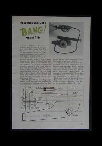 Cork Firing Cannon How-To build PLANS Pump Action Toy | eBay