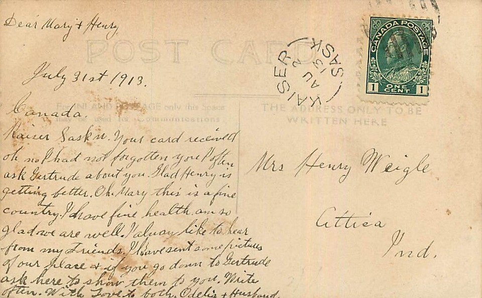 Real Photo Postcard Street Scene in Windthorst, Saskatchewan, Canada ...