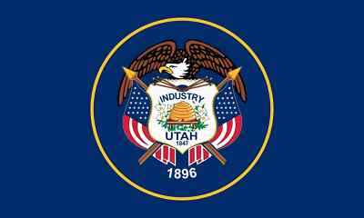 Utah state flag sticker weatherproof bumper vinyl decal | eBay