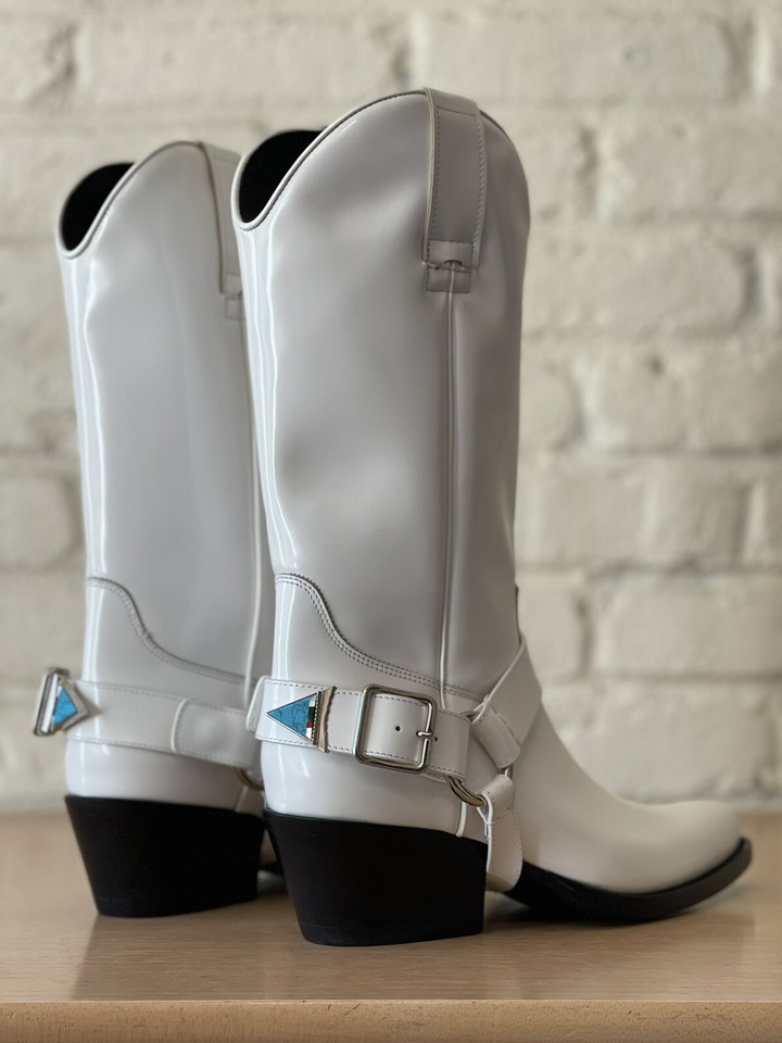 Calvin Klein 205W39NYC RAF Tammy White Western Cowboy Boots Women EU 40 ...