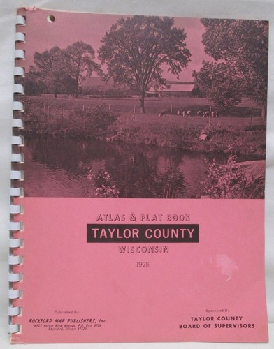 Vintage 1975 Land Atlas & Plat Book Taylor County Wisconsin Map | eBay