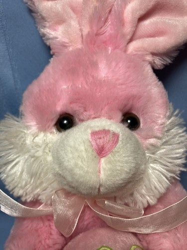 Chrisha Playful Plush Pink Bunny Rabbit w/ Happy Easter Egg Stuffed ...