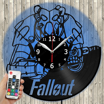 LED Clock FallOut LED Light Vinyl Record Wall Clock LED Wall Clock 5328 ...