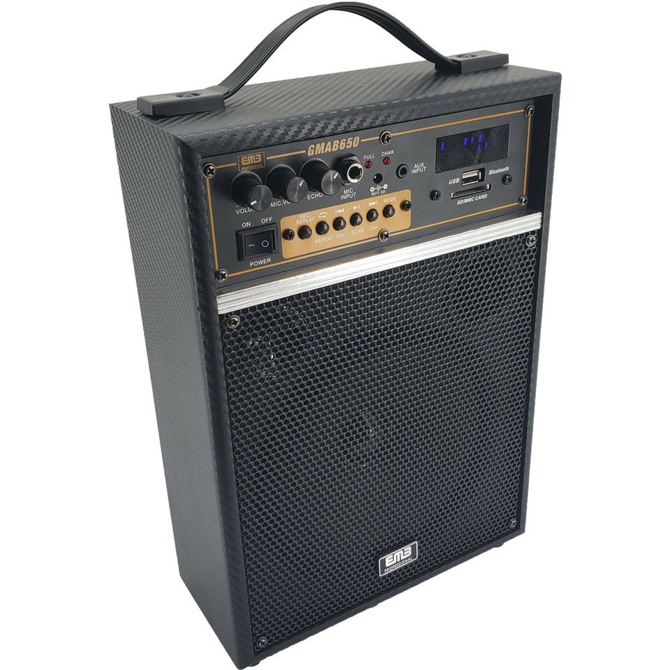 150 Watts 6.5" Rechargeable Guitar Speaker Amp Combo SD USB Bluetooth ...