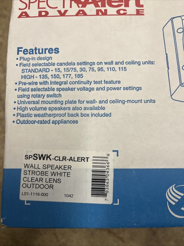 System Sensor SPSWK - CLR-ALERT | eBay