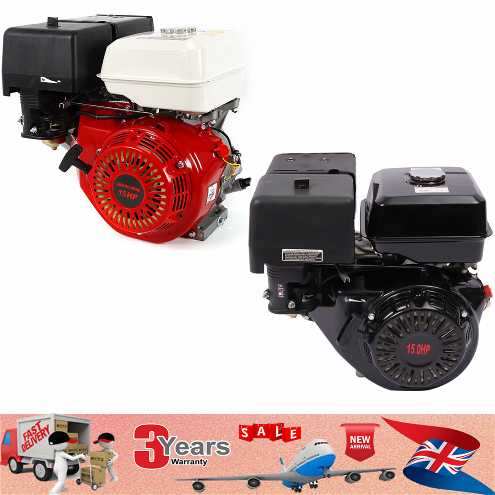 420CC Engine 15 HP 4 Stroke OHV Horizontal | Grelly UK