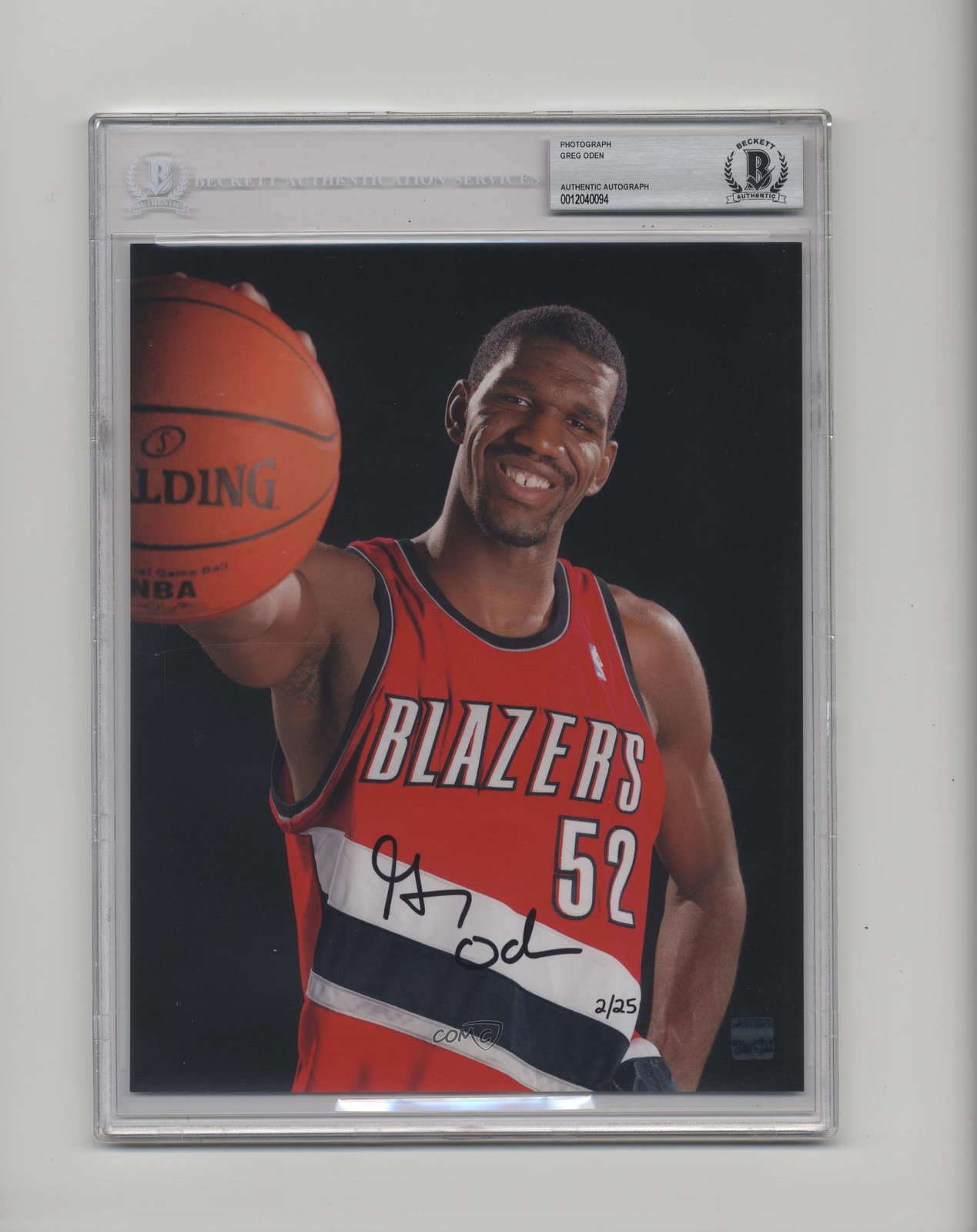 Greg Oden Autographed Memorabilia | Signed Photo, Jersey, Collectibles ...