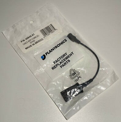 PLANTRONICS 40845-01 3.5MM PLUG TO QUICK DISCONNECT QD ADAPTER ...