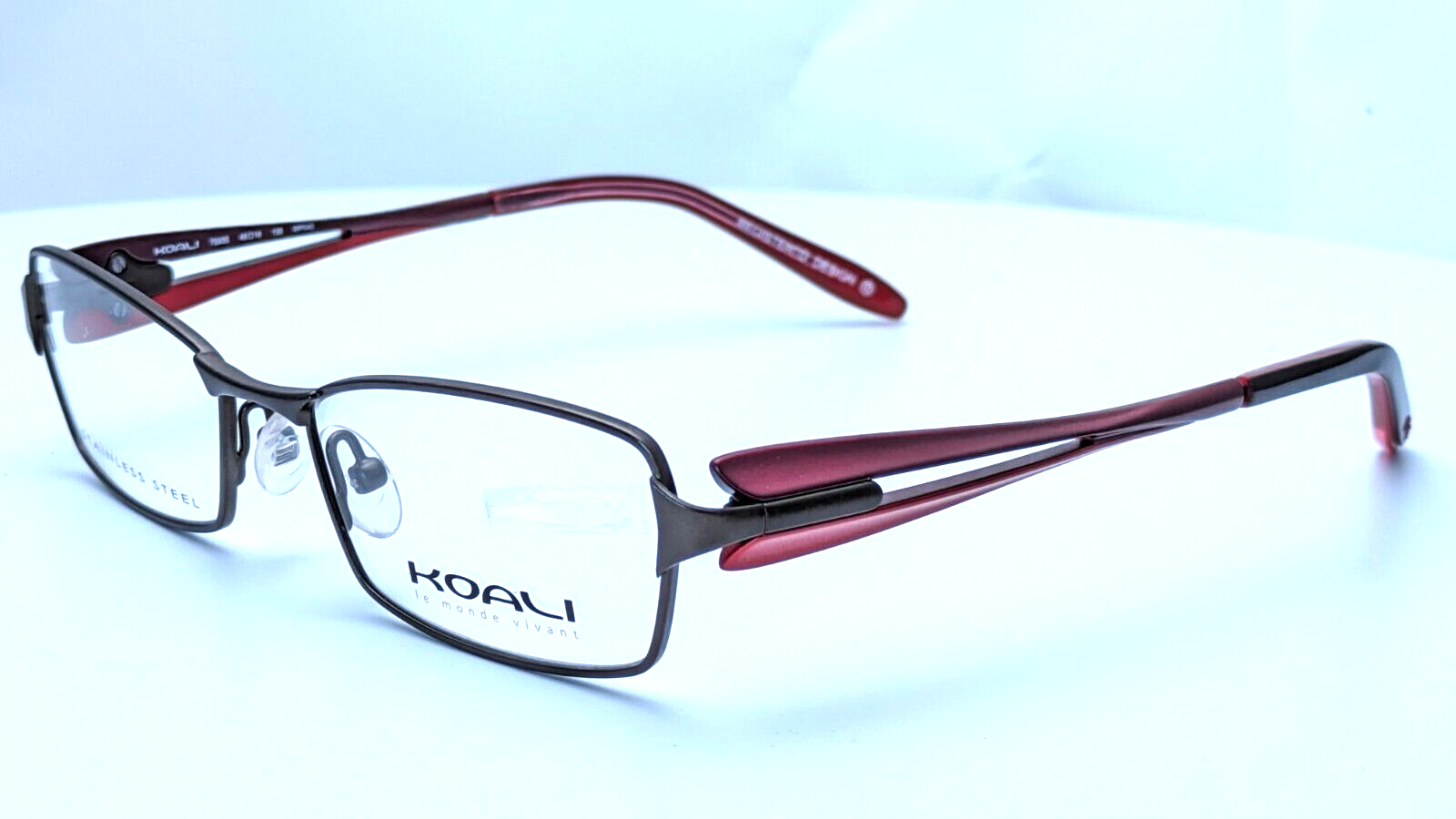 Koali Morel 7593S MP040 Brown Red Rectangle Womens Eyeglasses 48mm | eBay