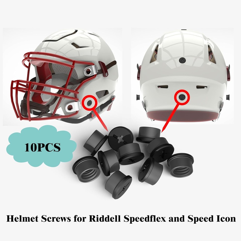 10Pcs Bladder Valve Screws for Riddell Speedflex & Speed Lcon Helmet ...