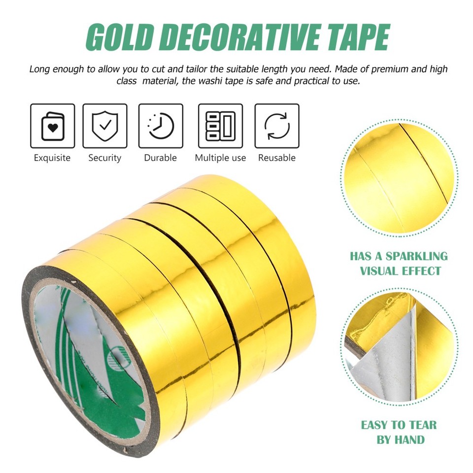6 Rolls of DIY Graphic Art Tape Gift Wrapping Tape Decorative DIY Tape ...