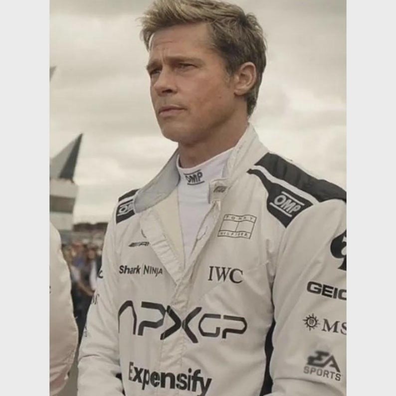 Brad Pitt APXGP Racing Jacket F1 Style Mercedes AMG OMP Expensify Men's ...
