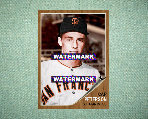 Cap Peterson San Francisco Giants 1962 Style Custom Baseball Art Card ...