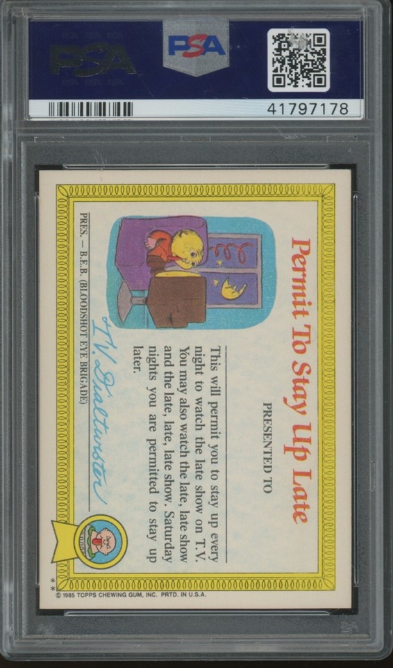 1985 Topps Garbage Pail Kids GPK Nasty Nick #1a PSA 5 | eBay