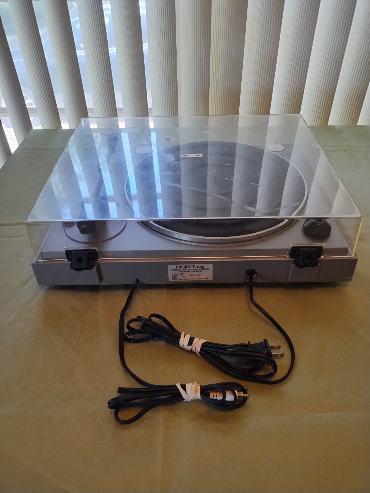 PROJECT/one DR-115 TURNTABLE WORKING BELT DRIVE SEMI AUTO NEW AT CART ...