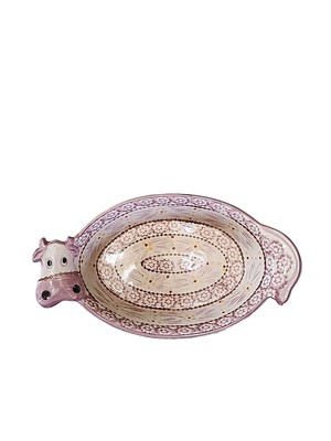 Temp-Tations Ovenware Old World cranberry Cow 1 Quart Baking Dish | eBay