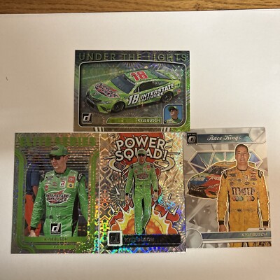 Kyle Busch Card Lot X4 🔥 Donruss NASCAR Racing 2023 Power Squad Inserts ...