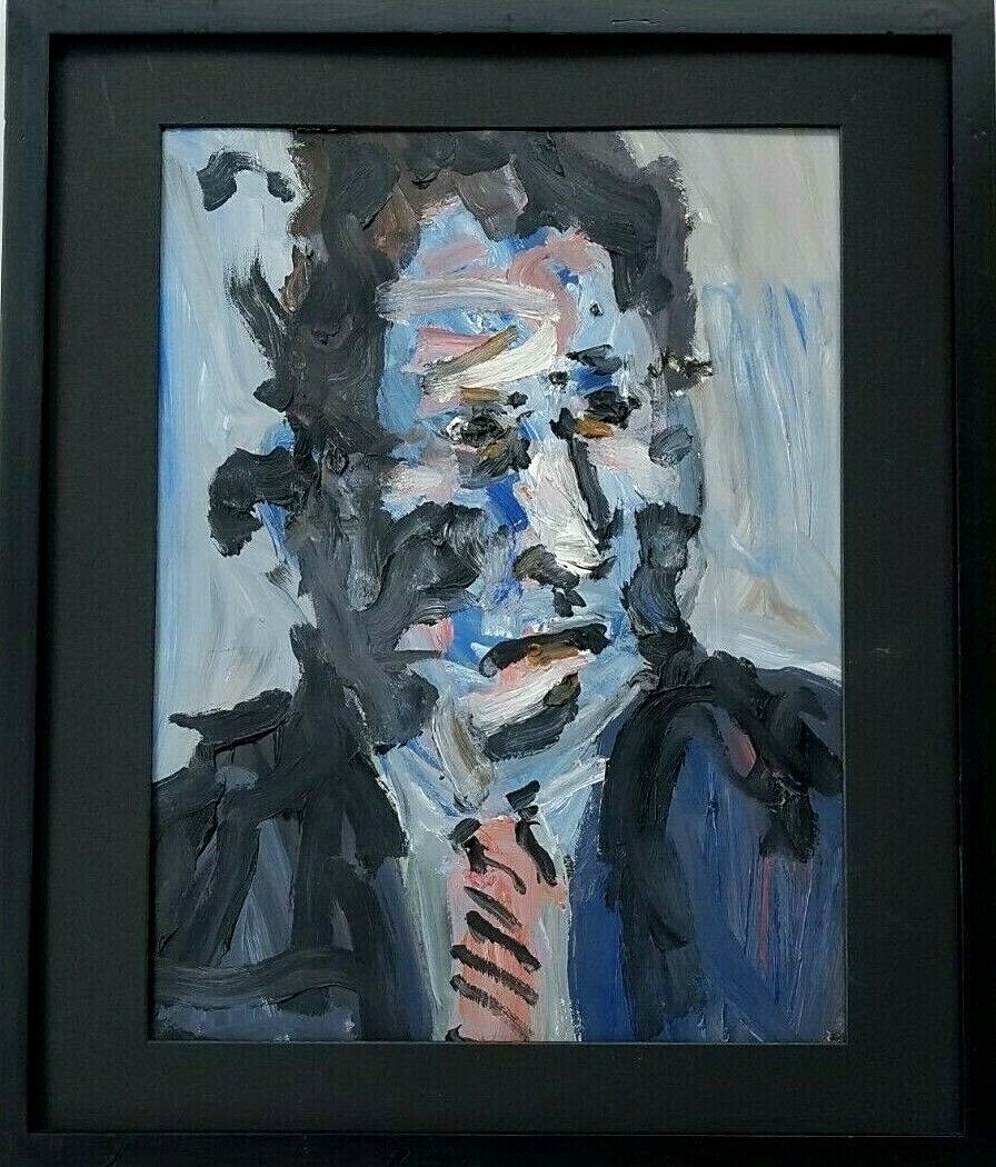 Francis Zaander (American 20th c.) O/P Figurative Painting of Man in ...