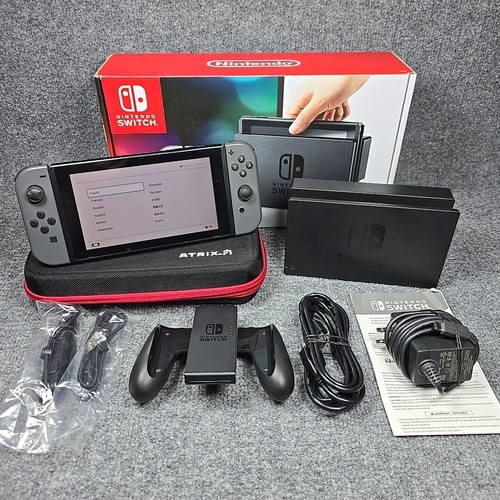 Nintendo Switch HAC-001 Low Serial Number with Gray JoyCons | eBay