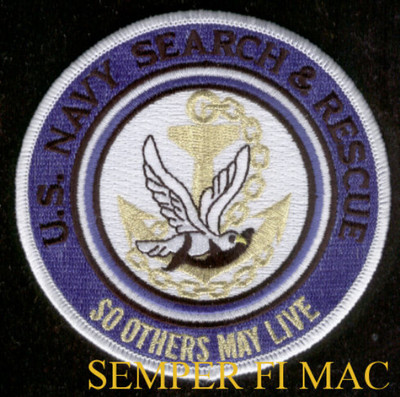 SAR SEARCH AND RESCUE PATCH US NAVY SO OTHERS MAY LIVE USS PILOT CREW ...