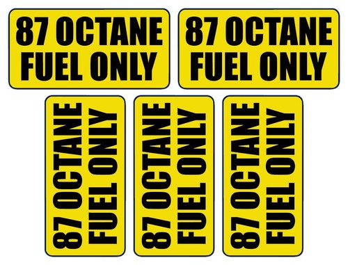 87 Octane 2"X1" (Set of 5) Sticker | eBay