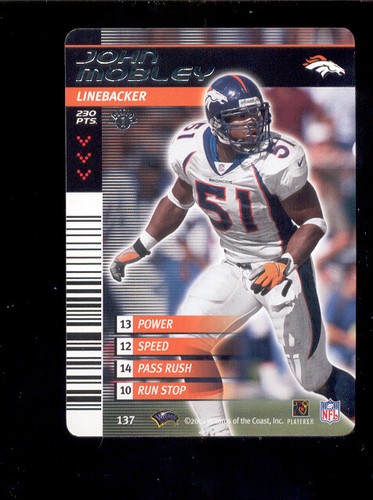 2002 NFL Showdown JOHN MOBLEY Denver Broncos Card | eBay