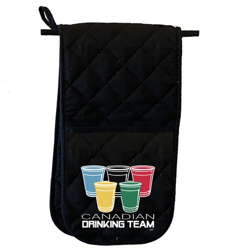 Canadian Drinking Team Glasses - Novelty Mitt Oven Gloves Kitchen Chef ...