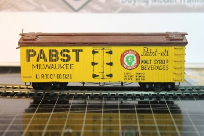 HO Beer Reefer Pabst-ett Malt Sugar URTC 91021 no couplers, wooden ...