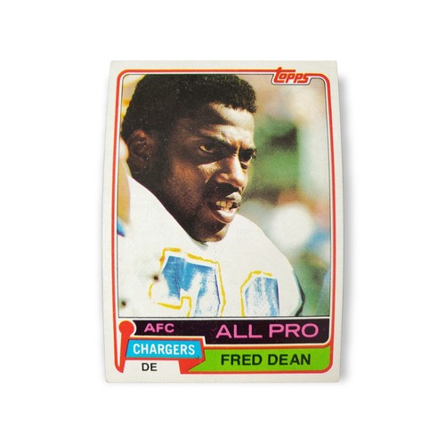 1981 Topps Football Fred Dean Card #520 All-Pro San Diego Chargers ...