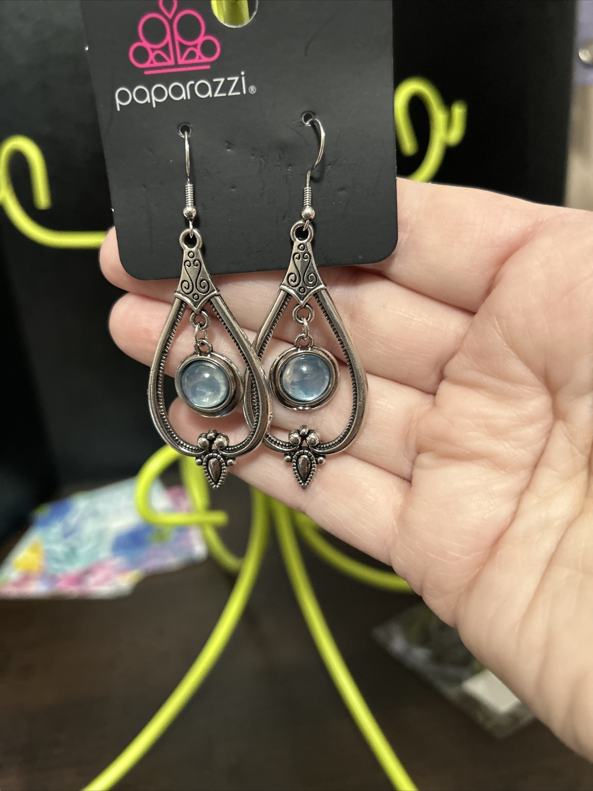 Ethereal Emblem Blue Earrings | eBay