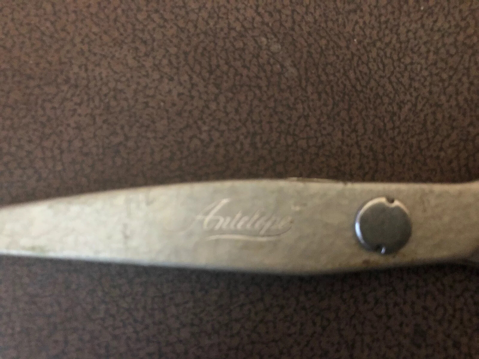 Vintage Antelope 7 1/4” Pinking Shears Marbled Brown Bakelite Handles ...