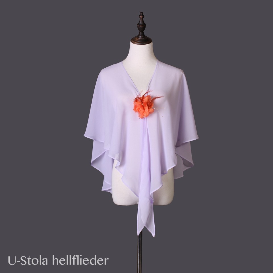 U-Form Stola Schal Tücher Stolen Hochzeit Freizeit Party chiffon Trends ...